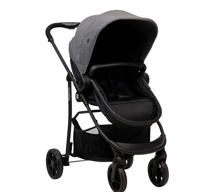 Porto Anthracite convertible trio - Baby strollers - Asalvo