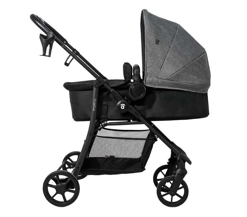 Porto Anthracite convertible trio - Baby strollers - Asalvo